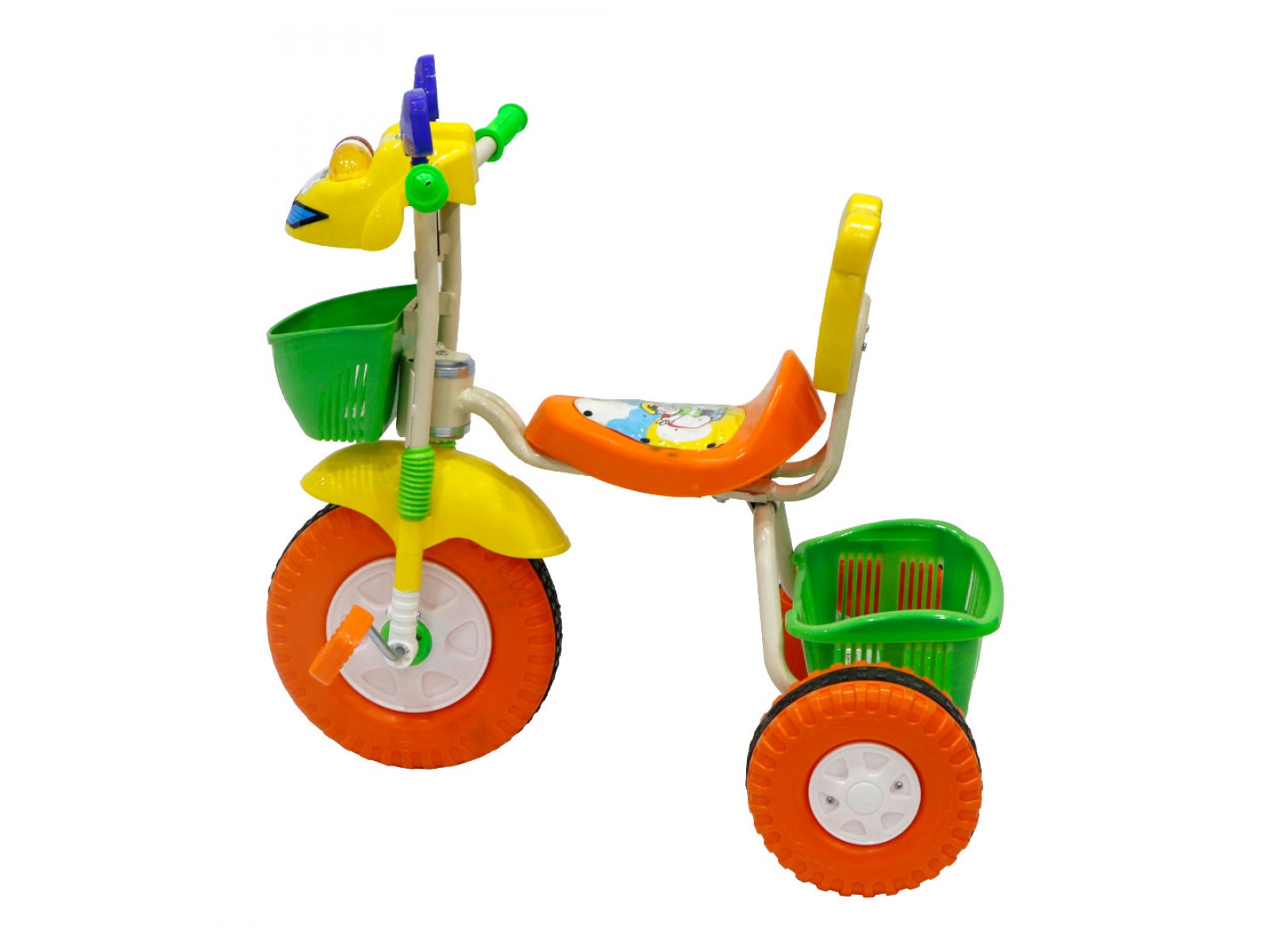 Three-wheeled plastic bike