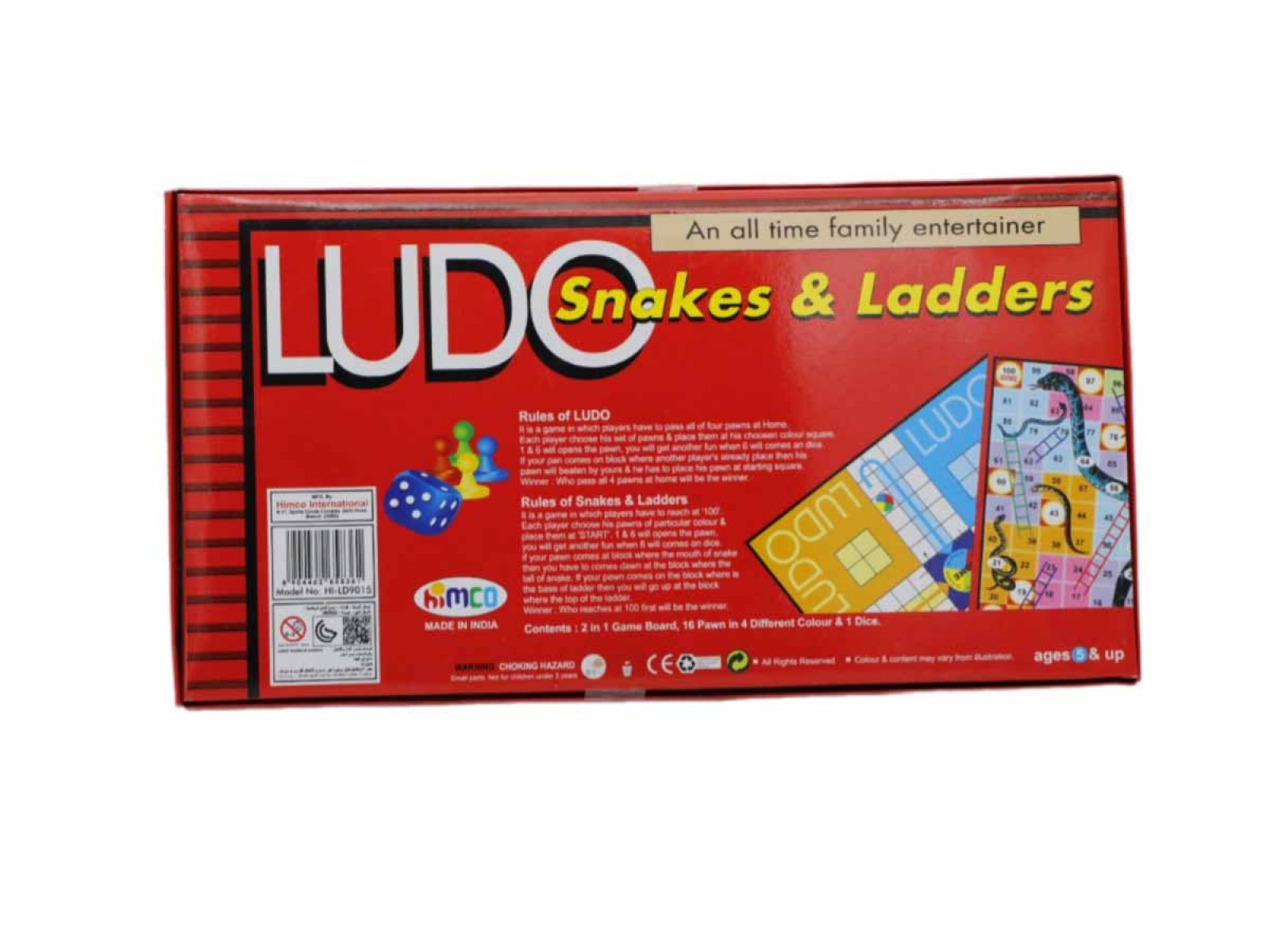 Ludo snakes and ladders 2 in 1 game