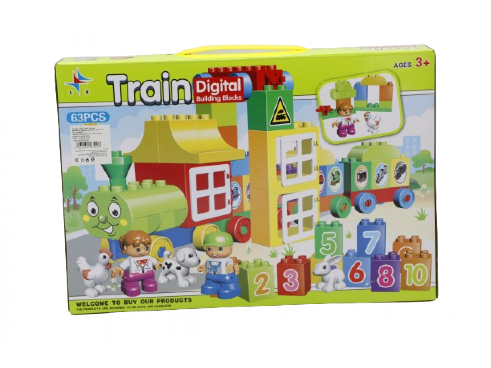 Train building blocks set